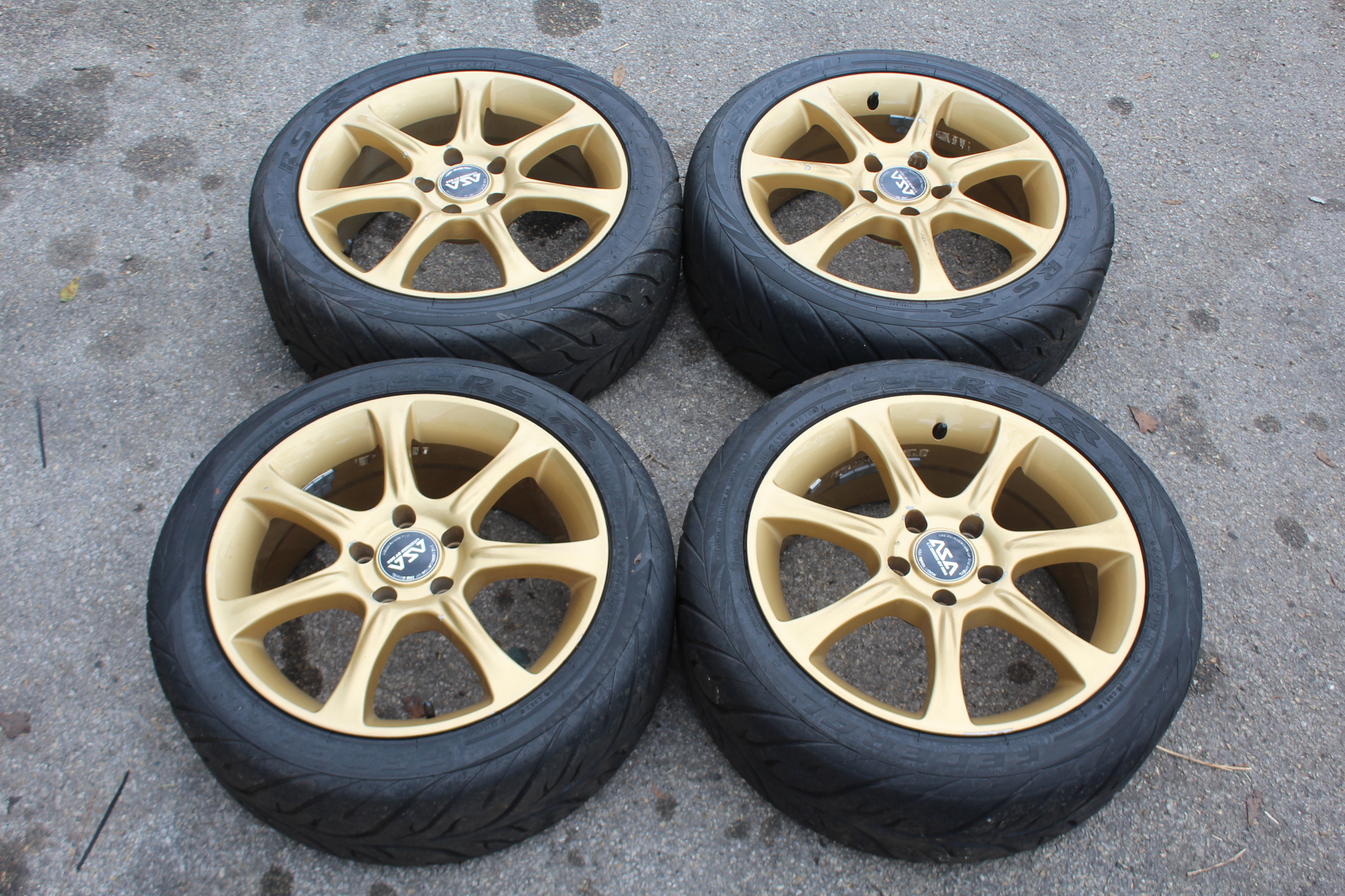 2015+ SUBARU WRX & 2004-2017 STI GOLD ASA JH-3 17X7.5 5X114 RIMS WHEELS ...